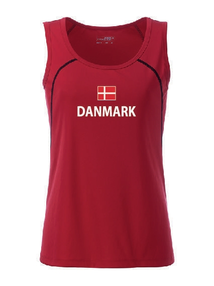 Løbe Singlet herre med DENMARK tryk